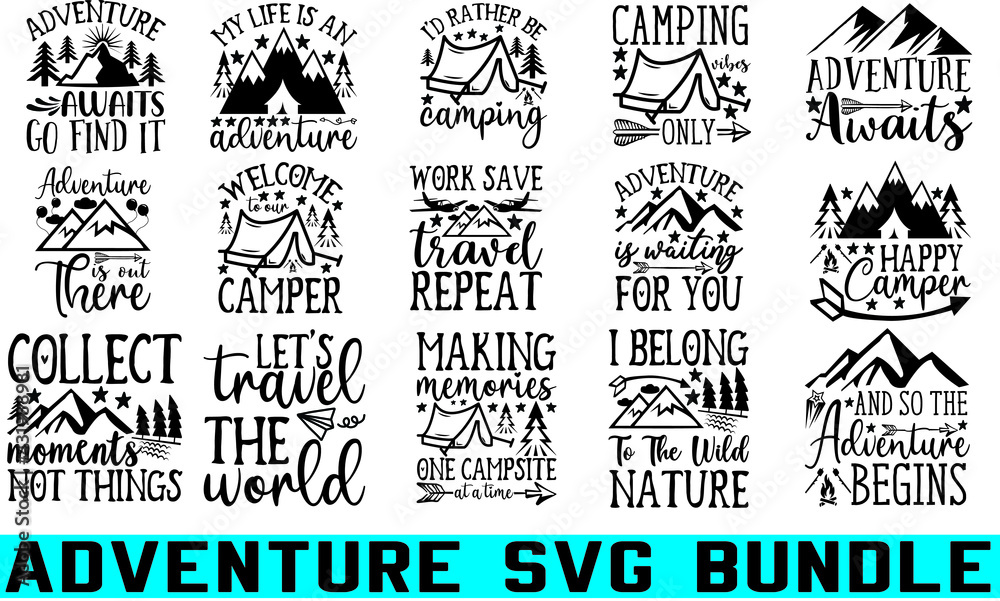 adventure design SVG bundle Cut Files for Cutting Machines like Cricut ...
