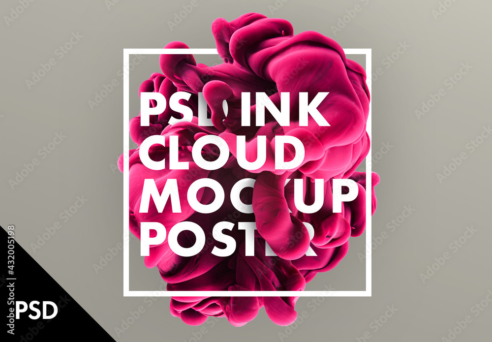 Ink Cloud Text design Stock Template | Adobe Stock