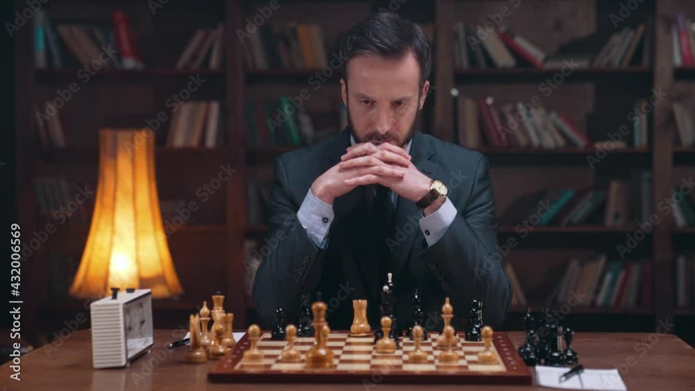 Two chess players man and woman play chess. Debut Accepted Queen's ...