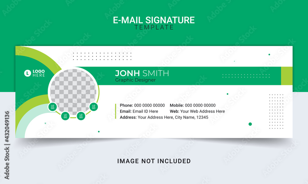Corporate multi-purpose email signature interface design. Emailers ...