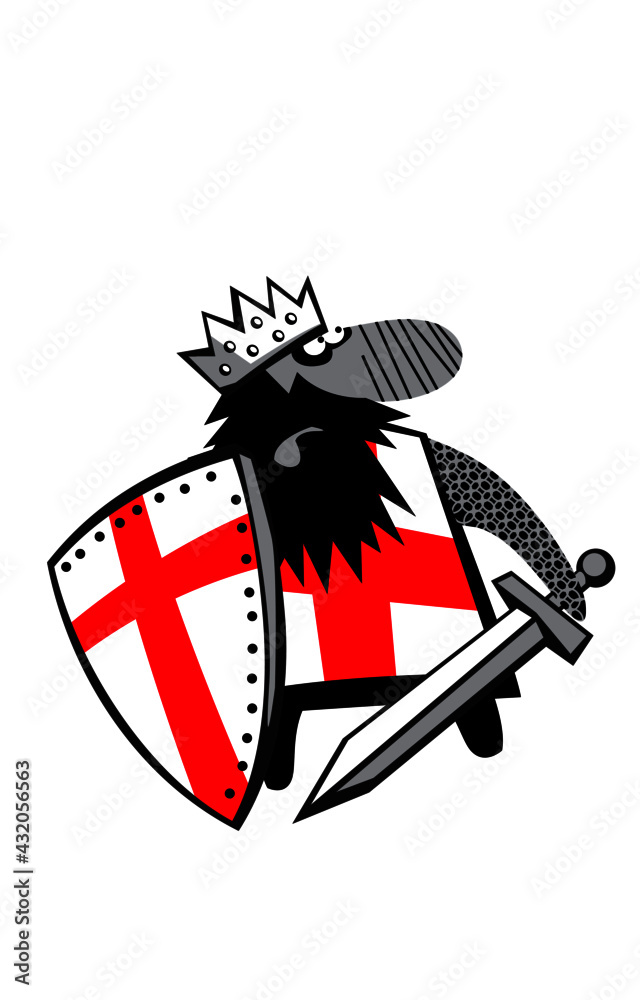 Richard the Lionheart is going on a crusade. Vector image for ...