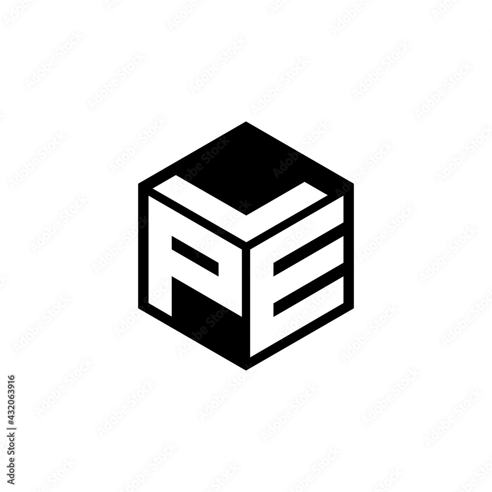 Vecteur Stock PEL letter logo design with white background in ...