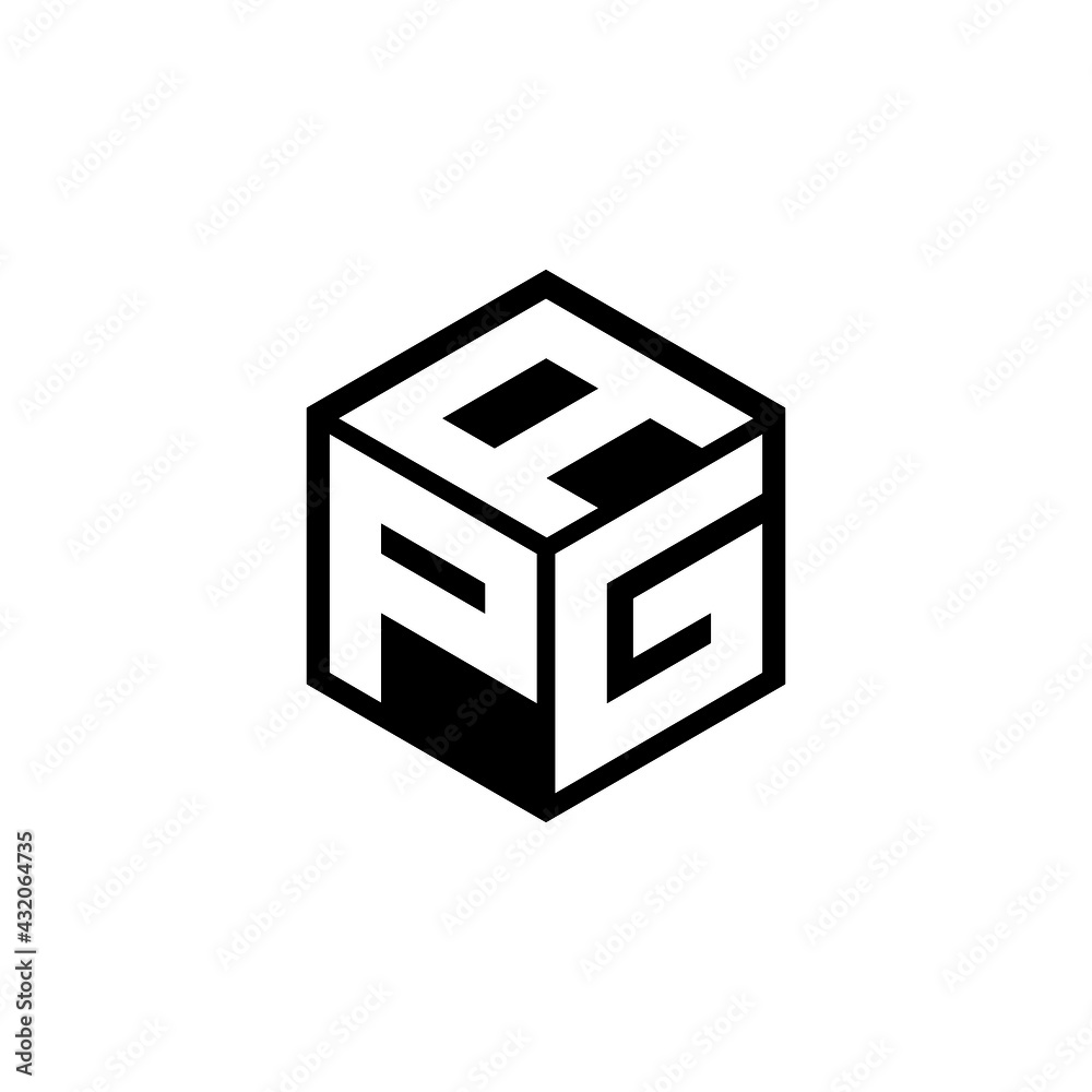 PGA letter logo design with white background in illustrator, vector ...