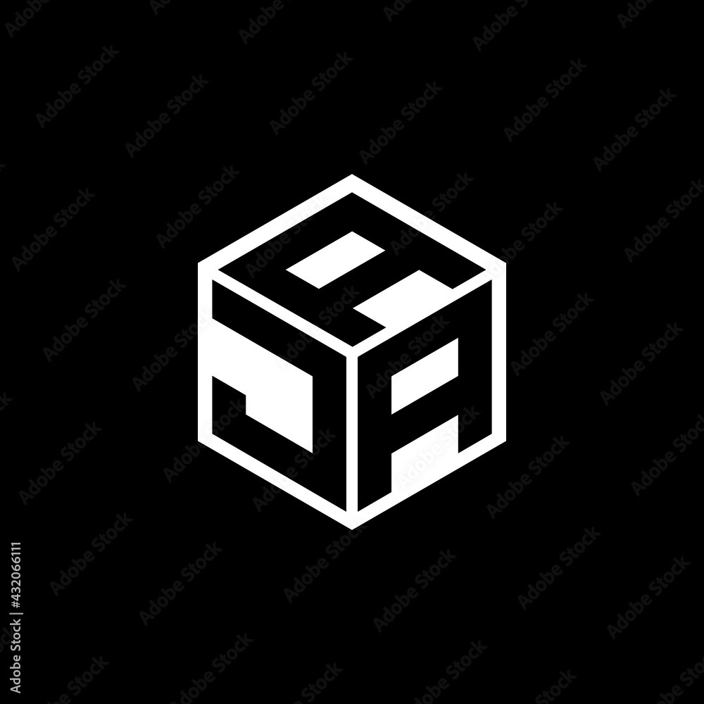 JAA letter logo design with black background in illustrator, vector ...