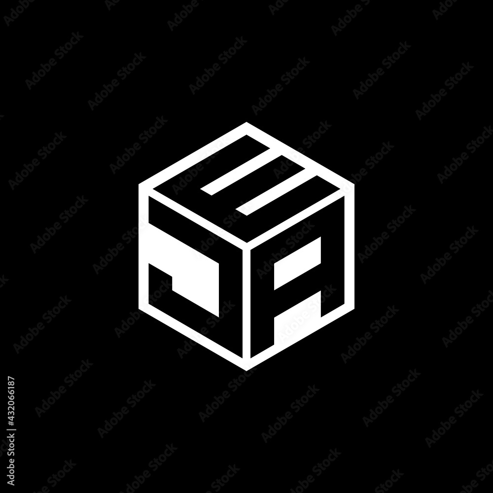 JAE letter logo design with black background in illustrator, vector ...