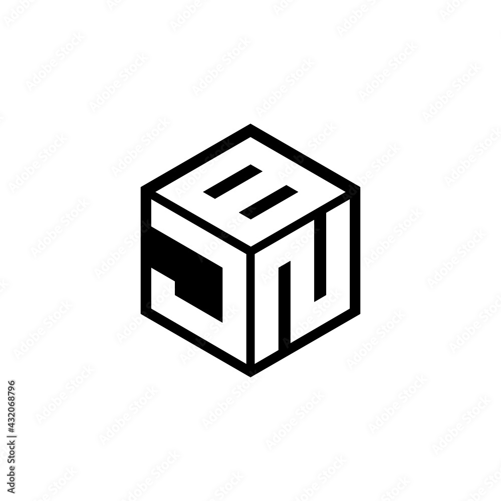 JNB letter logo design with white background in illustrator, vector ...