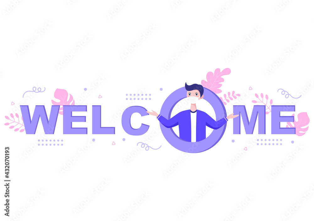 Welcome Vector Illustration For The Opening Of Web Page, Banner ...