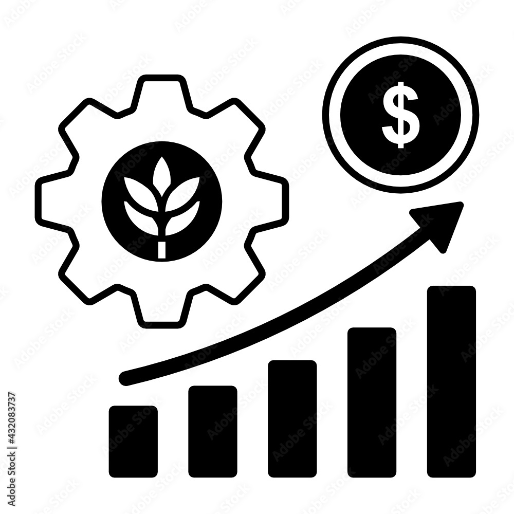profit and cost efficiency Concept, Increased crop yields and reducing ...