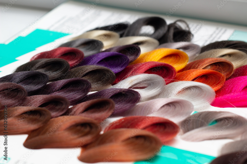 Hair color palette for dyeing. Natural and modern shades. For salon ...