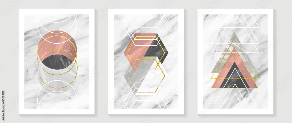 Abstract Math art background vector. Modern block color art wallpaper ...