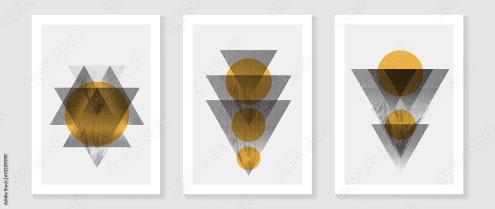 Abstract Math art background vector. Modern block color art wallpaper ...