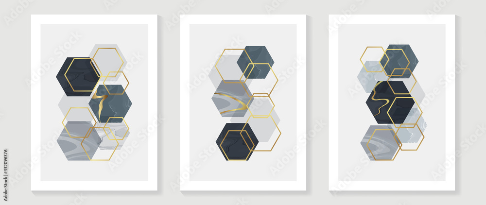 Abstract Math art background vector. Modern block color art wallpaper ...