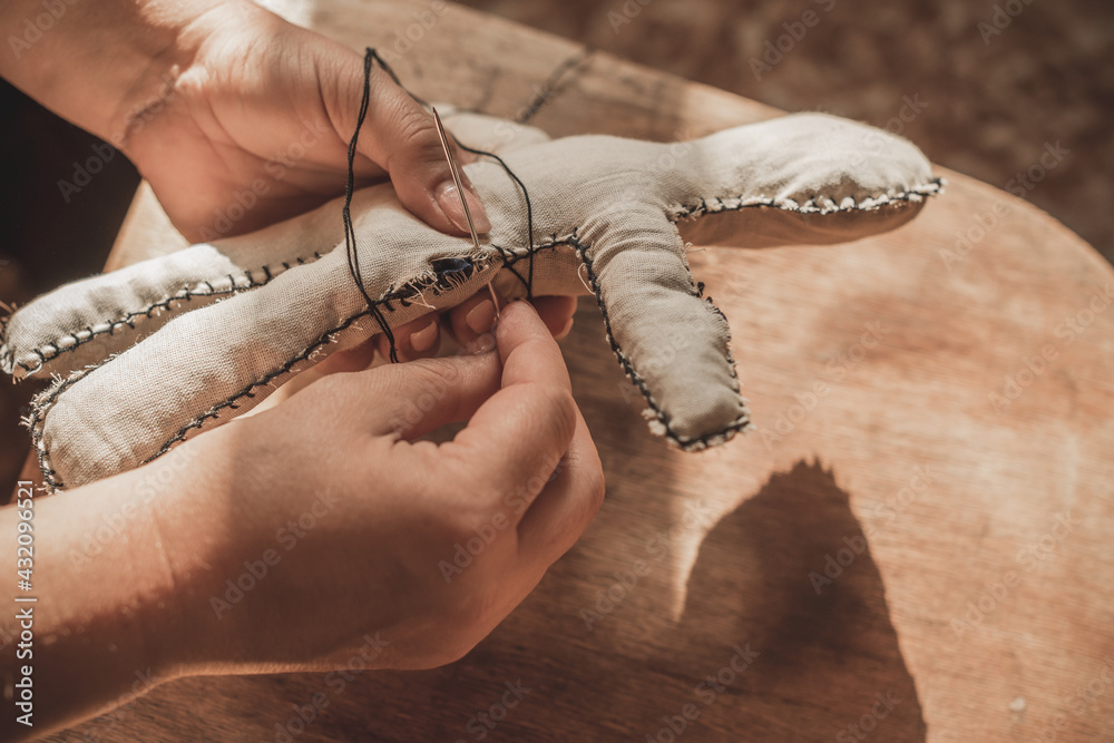 Voodoo Magic. Witchcraft with a doll. Concept of magic. Stock Photo ...