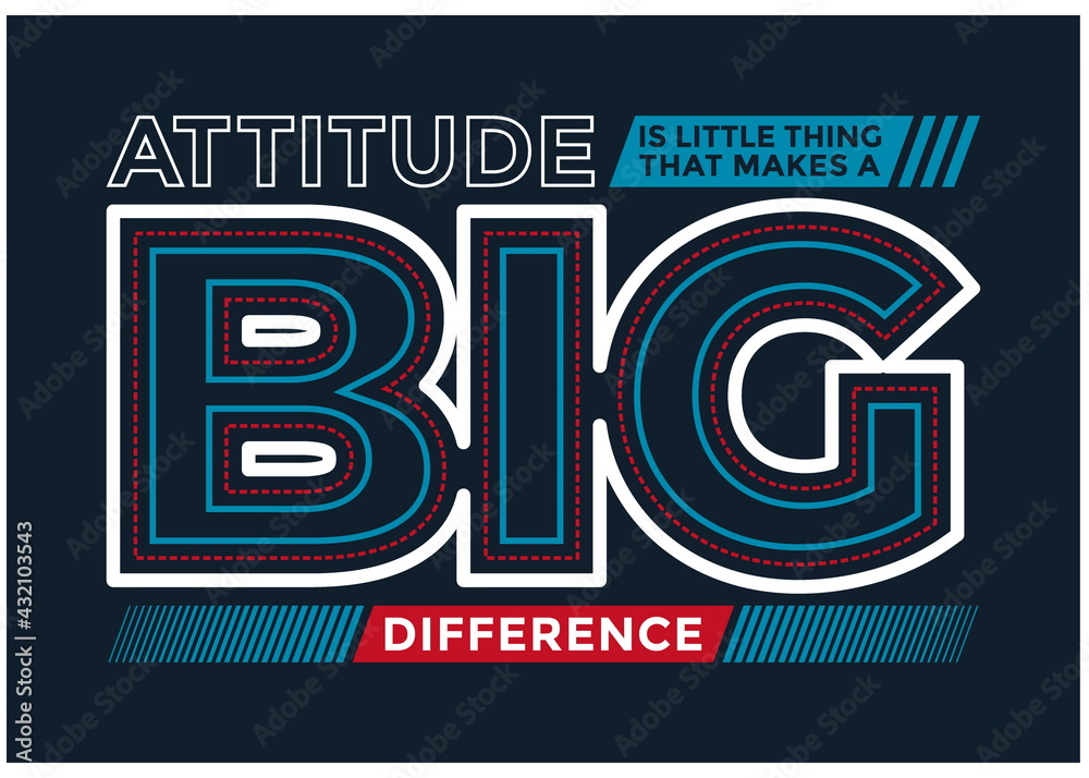 Attitude makes big difference, modern and stylish motivational quotes ...