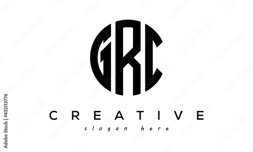 Letter GRC creative circle logo design vector Stock Vector | Adobe Stock