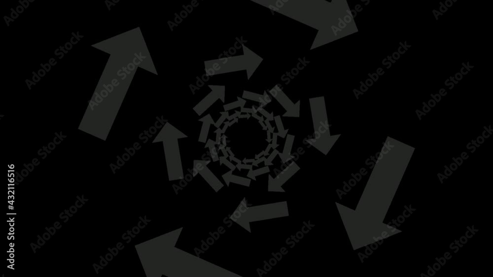 Arrows are going away from the camera Arrows are turning away from the ...