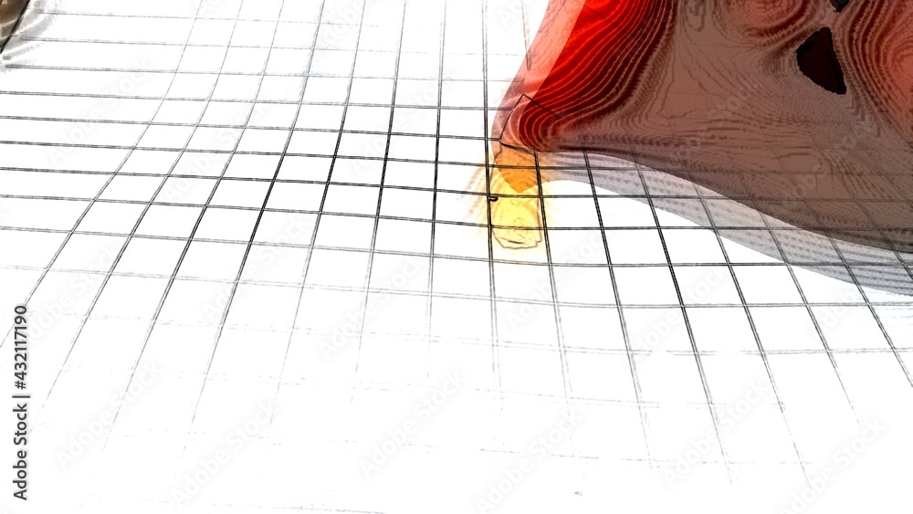 Abstract hand with highlighter marker. Abstract stylization of a human ...