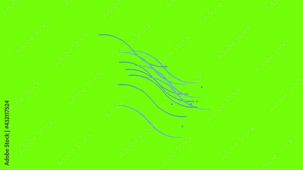 Postage stamp icon animation cartoon object on green screen background ...