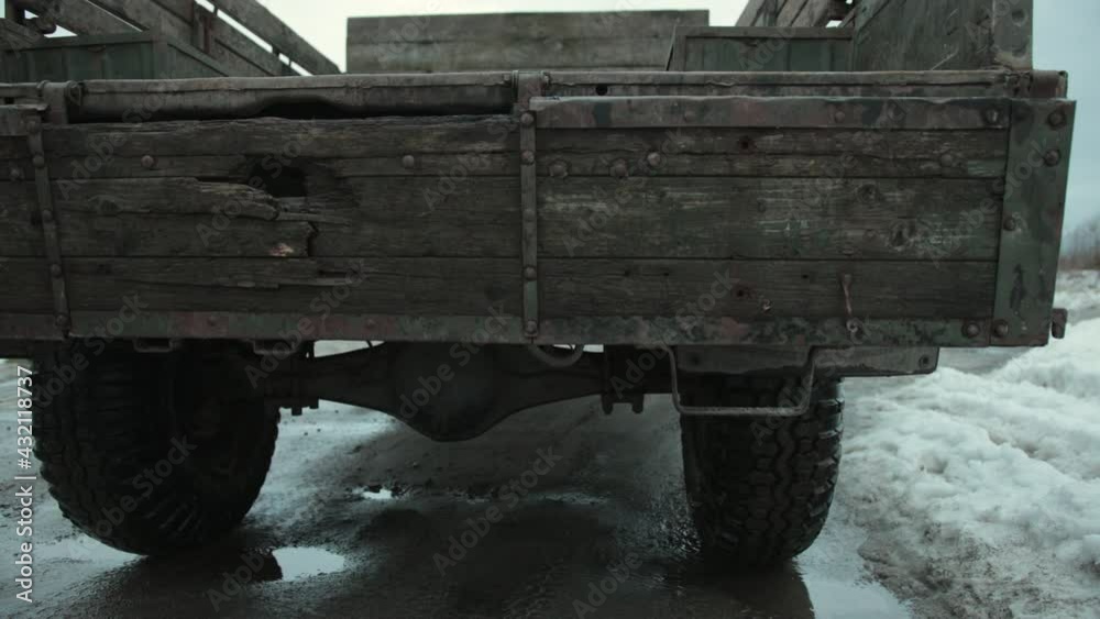 Retro truck, old soviet military truck of world war ii transport ...