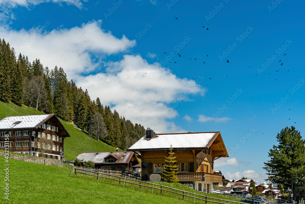 Alte Häuser in Ausserschwand, Adelboden. Ferienhäuser und alte ...