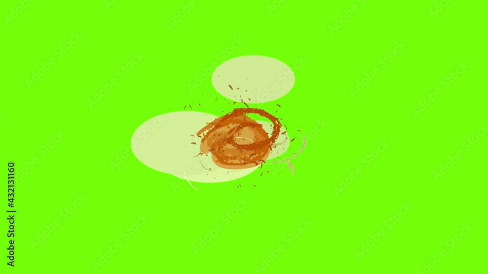 Home sausage icon animation cartoon object on green screen background ...