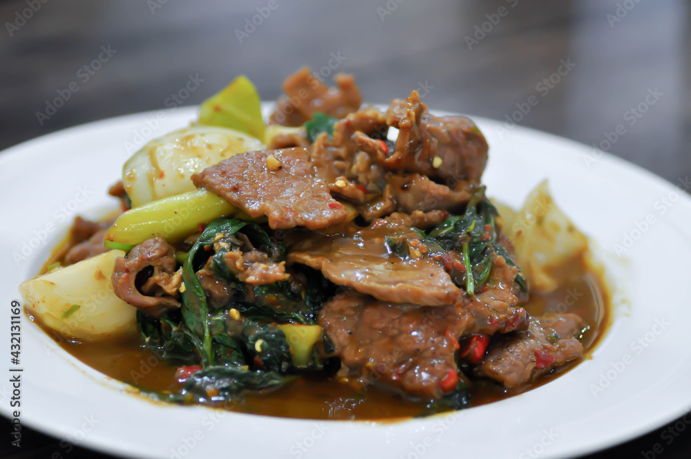 stir fried beef with caraway or stewed beef ภาพถ่ายสต็อก | Adobe Stock