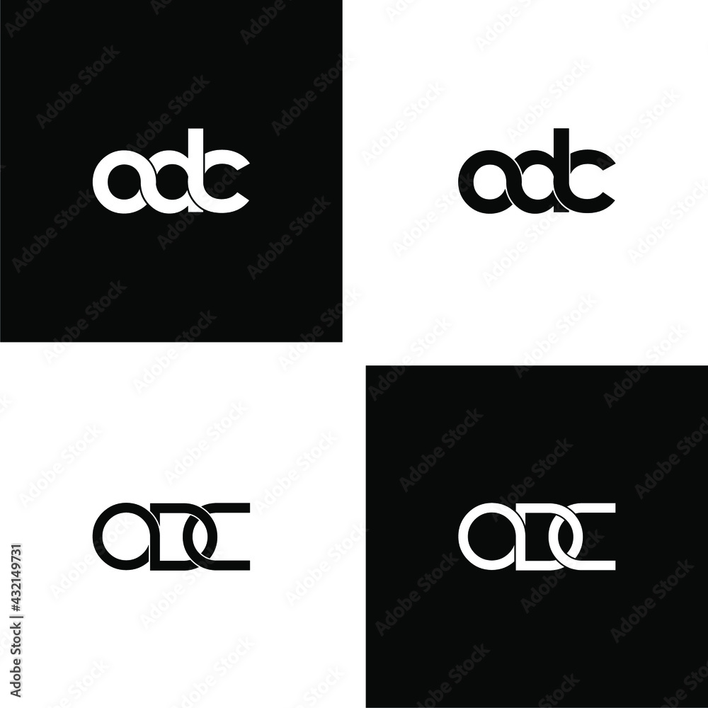 odc letter original monogram logo design Stock Vector | Adobe Stock