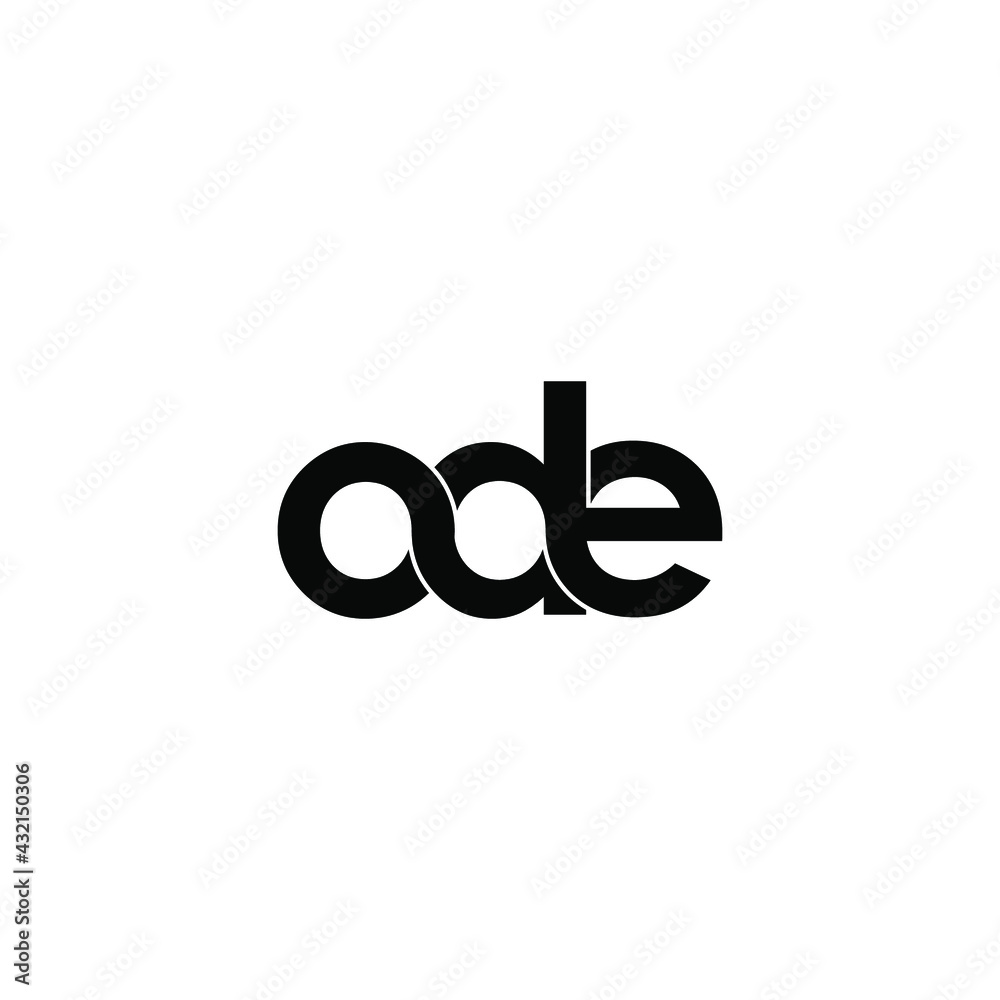 ode letter original monogram logo design Stock Vector | Adobe Stock
