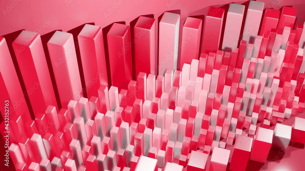 wiggling abstract columns as abstract looping background for analytical ...