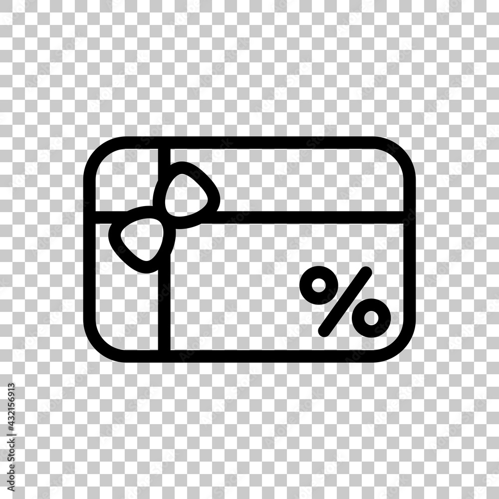 Gift card, voucher or shopping certificate, simple logo. Black editable ...