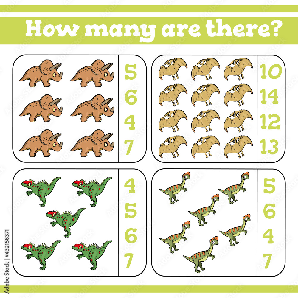 How many are there Counting Game for Preschool Children. Count how many ...