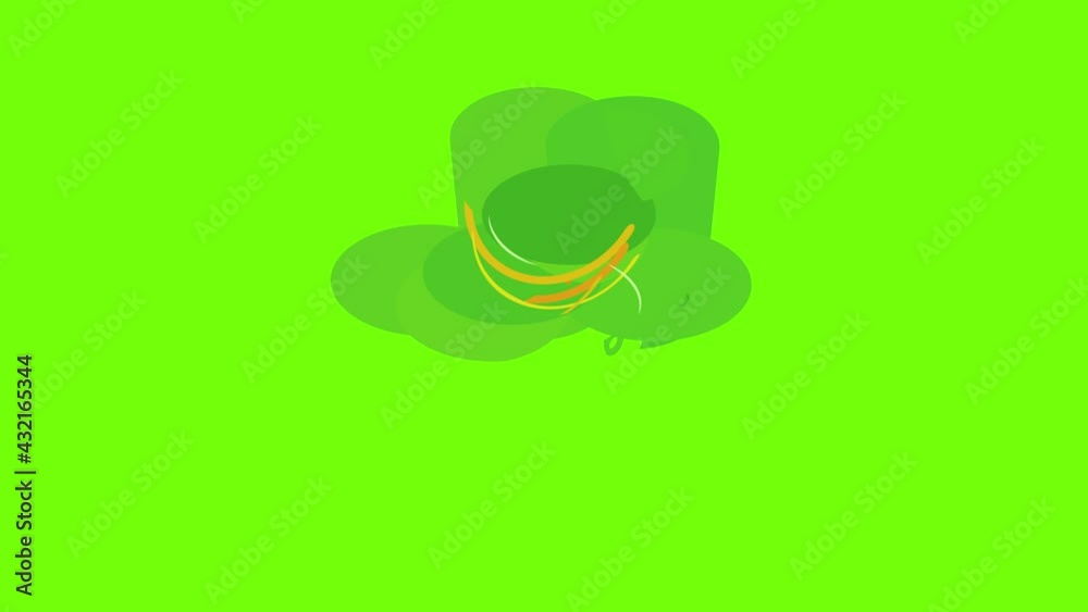 Plastic bucket icon animation cartoon object on green screen background ...