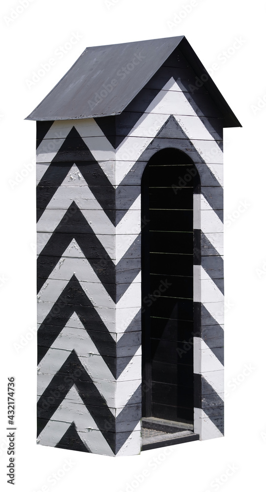 wooden sentry box, reconstruction Stock Photo | Adobe Stock