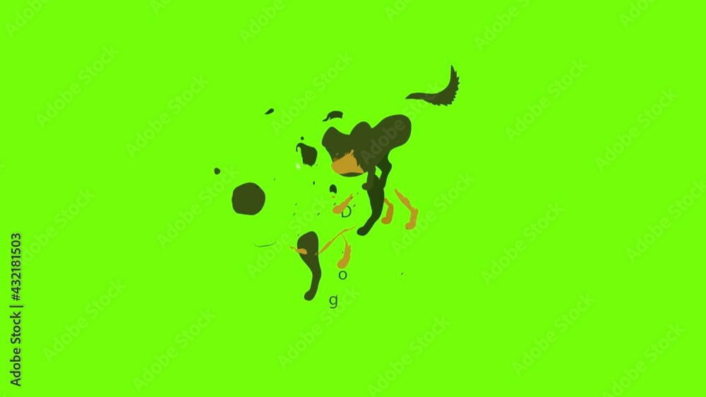 Dog icon animation cartoon object on green screen background Stock 비디오 ...