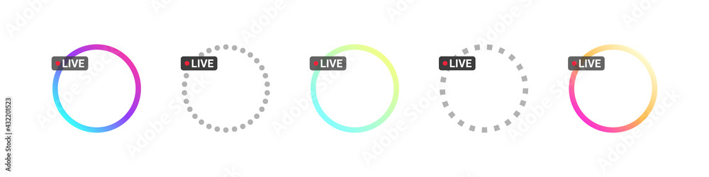 Live stories video streaming. Profile frame for live streaming. Video ...