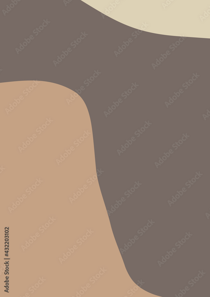 Modern abstract vertical (A0) color background with organic shapes in a ...
