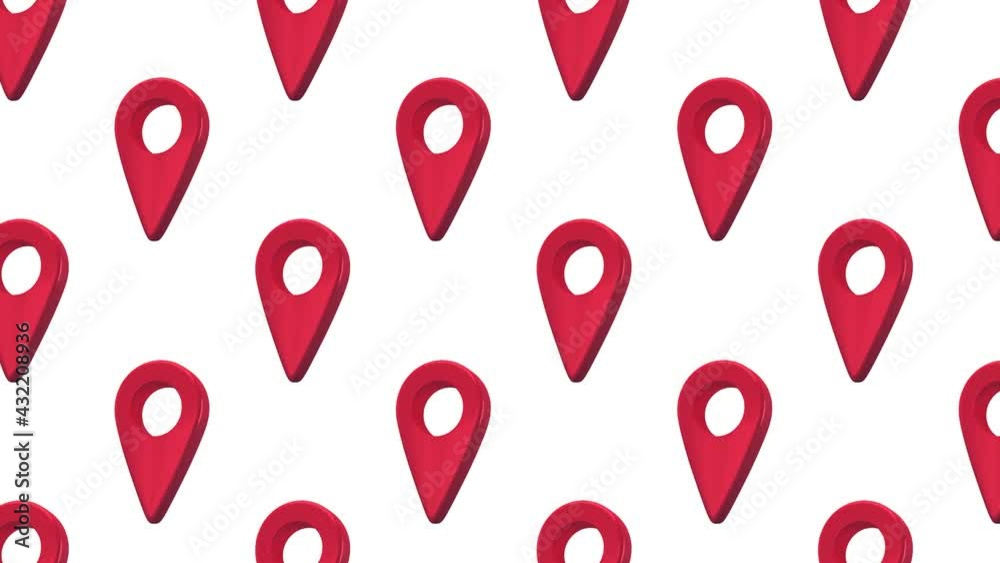 Map pin Navigation, pointer, location Minimal Motion art seamless ...