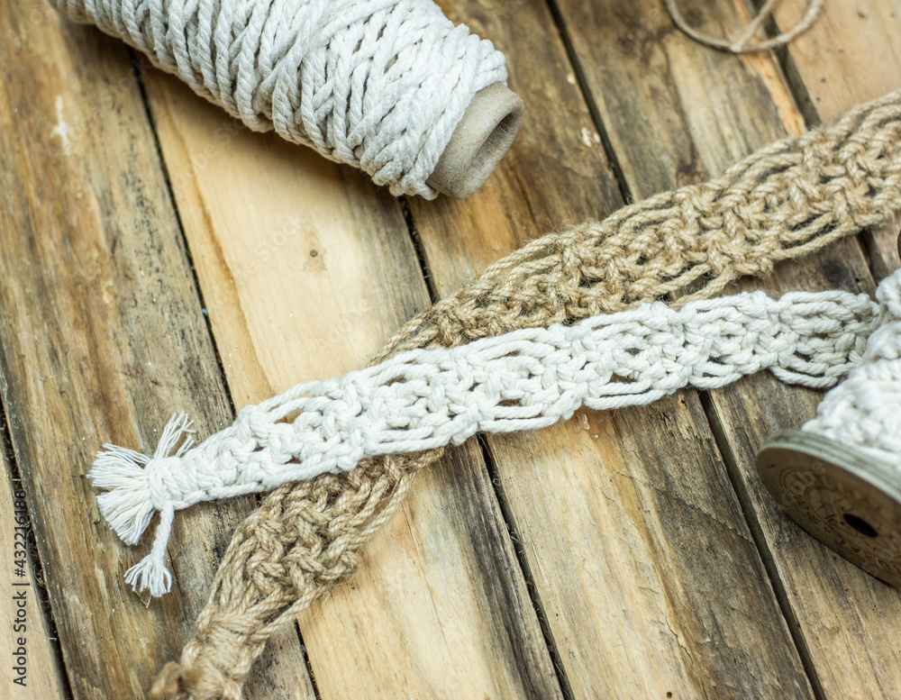 DIY Makramee, Handarbeit selber machen, Anleitung, Hobby Stock-Foto ...