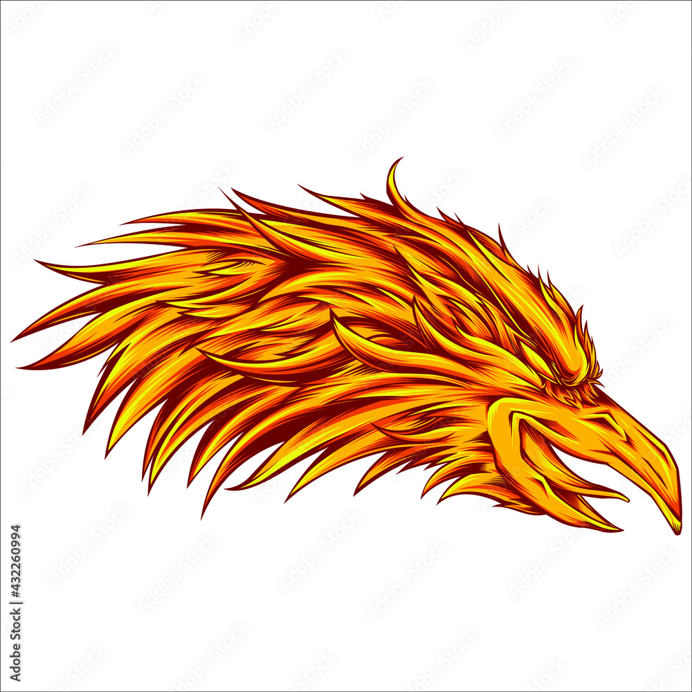 Phoenix Head Vector