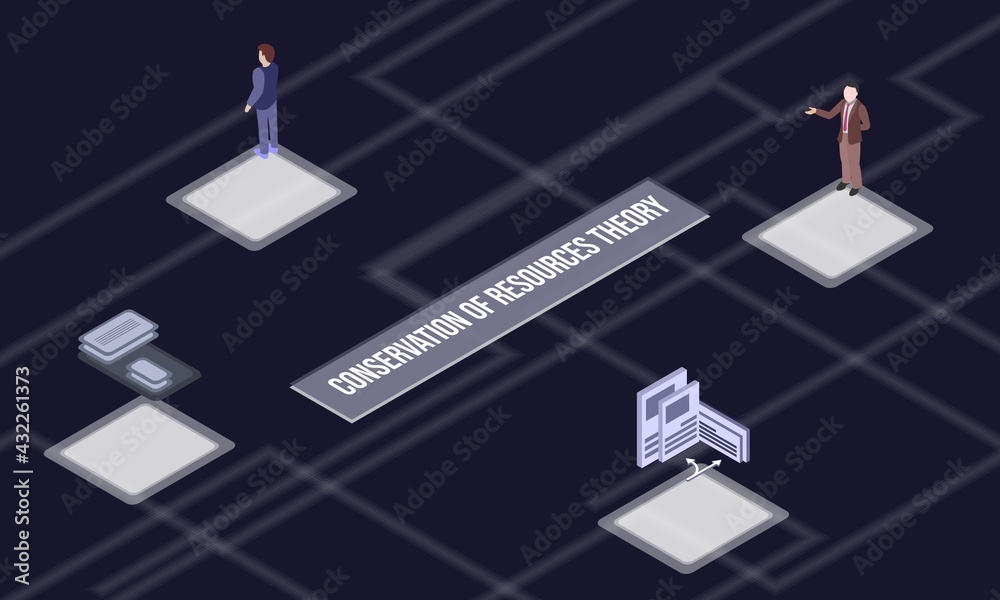 Conservation of resources theory concept on abstract design Stock ...