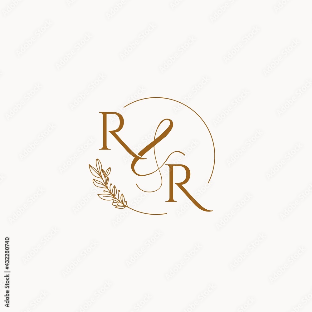 RR initial wedding monogram logo Stock Vector | Adobe Stock