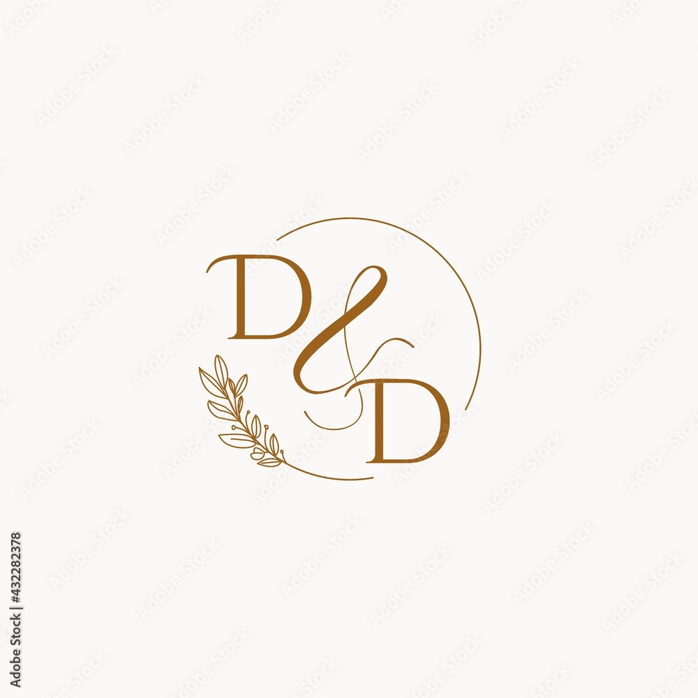 DD initial wedding monogram logo Stock Vector | Adobe Stock