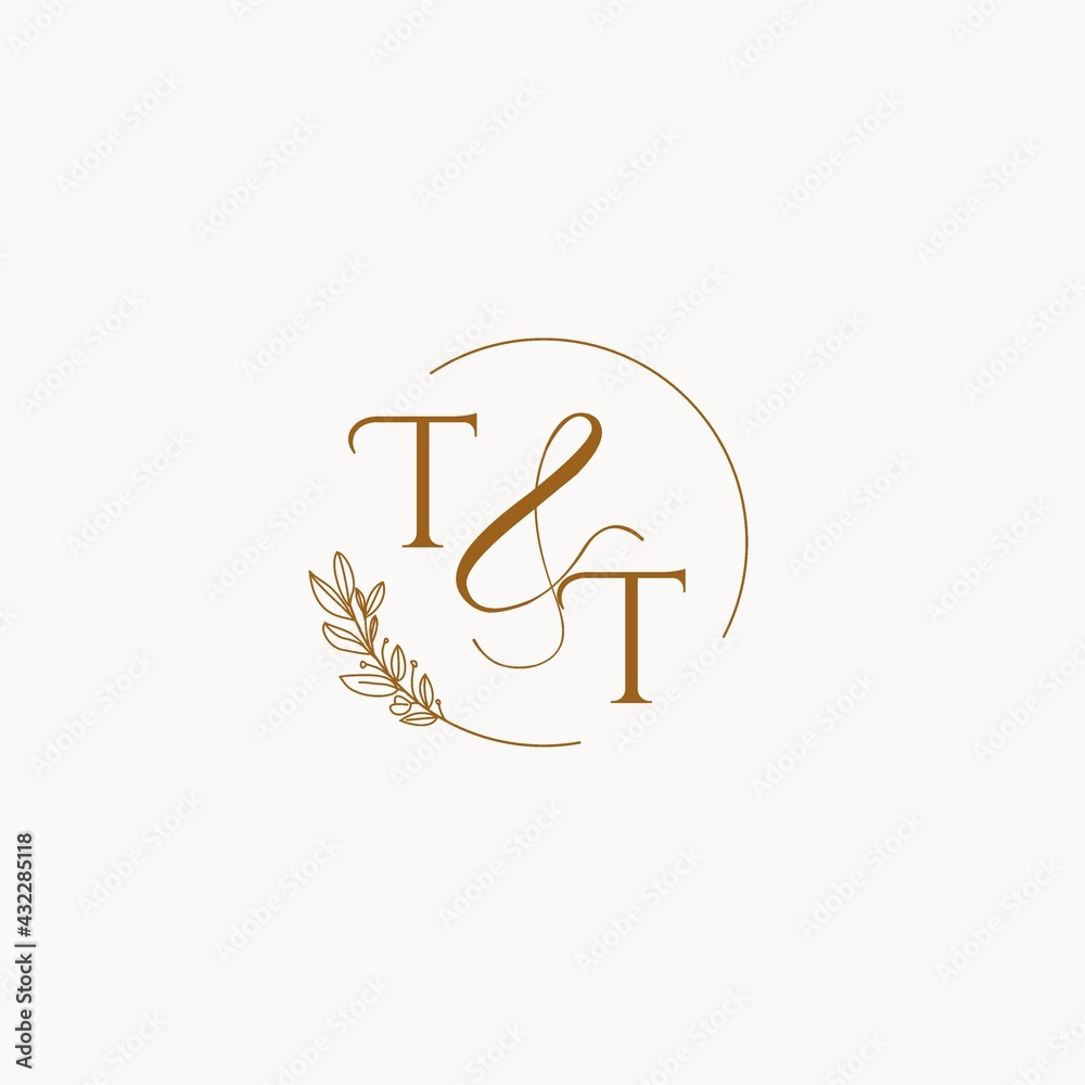 TT initial wedding monogram logo Stock Vector | Adobe Stock