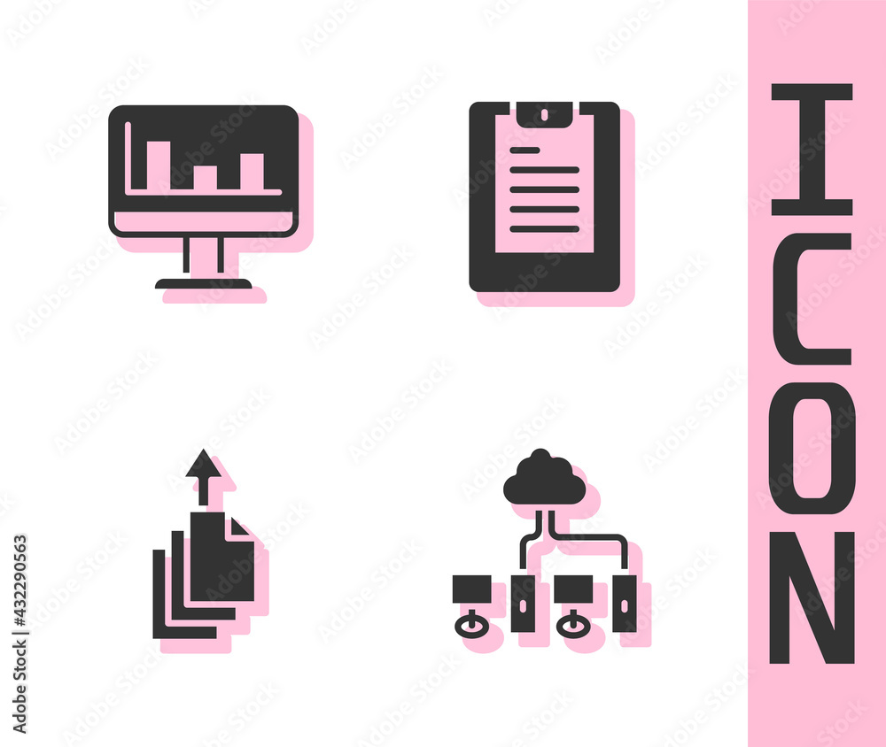 Set Computer network, Monitor with graph chart, Data export and Server ... Set Computer network, Monitor with graph chart, Data export and Server ...