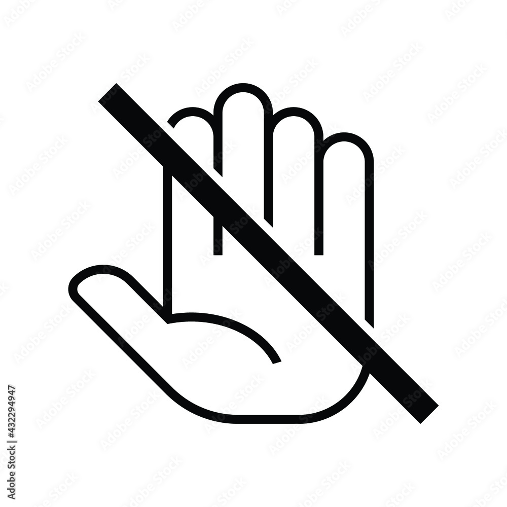Don't touch please sign, No entry sign, Prohibition symbol, Pictogram ...