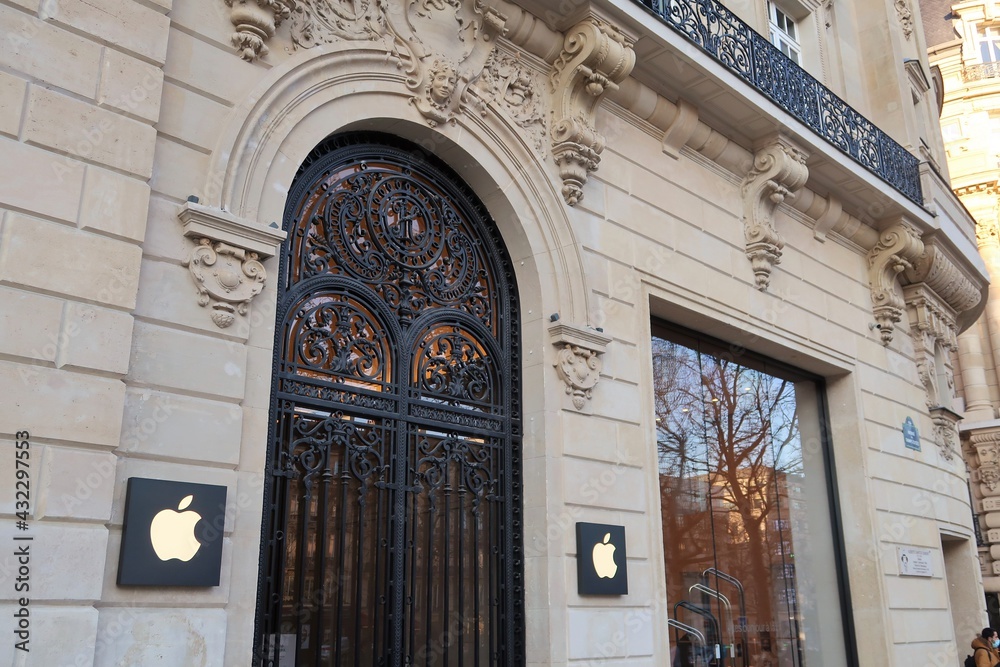 Stockfoto Façade et porte d'entrée de la boutique Apple Store de l ...
