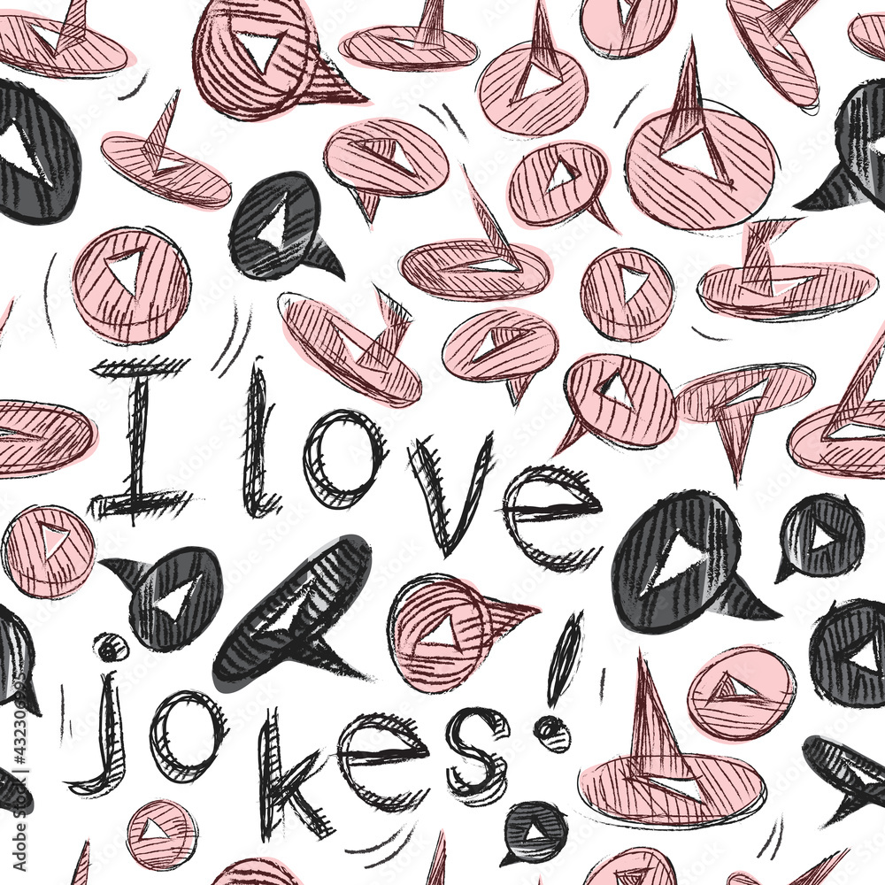 Seamless texture. Graphic drawing of buttons. Stylized as a pencil ...