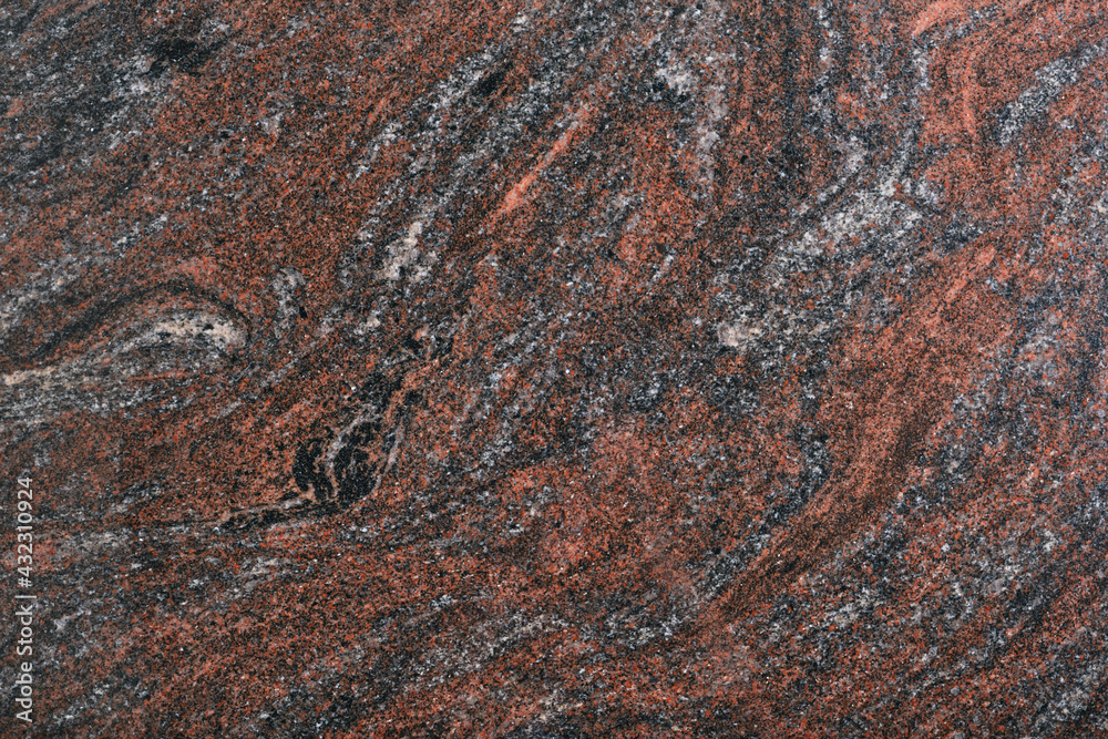 Brown and red granite texture. Stone background. Polished natural ...