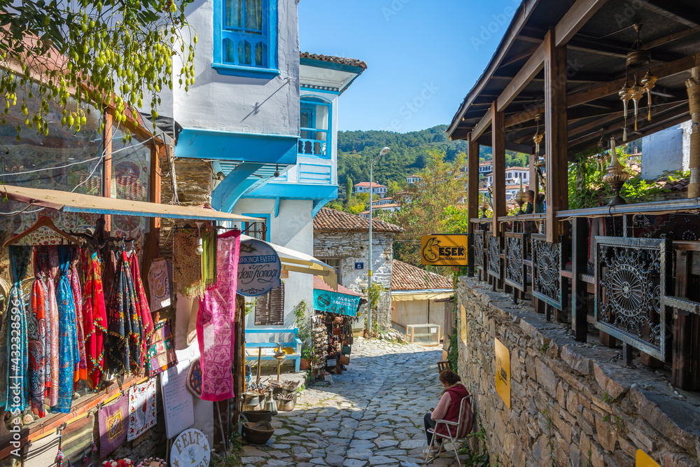 The Sirince Village street.view. Sirince Village is populer tourist ...