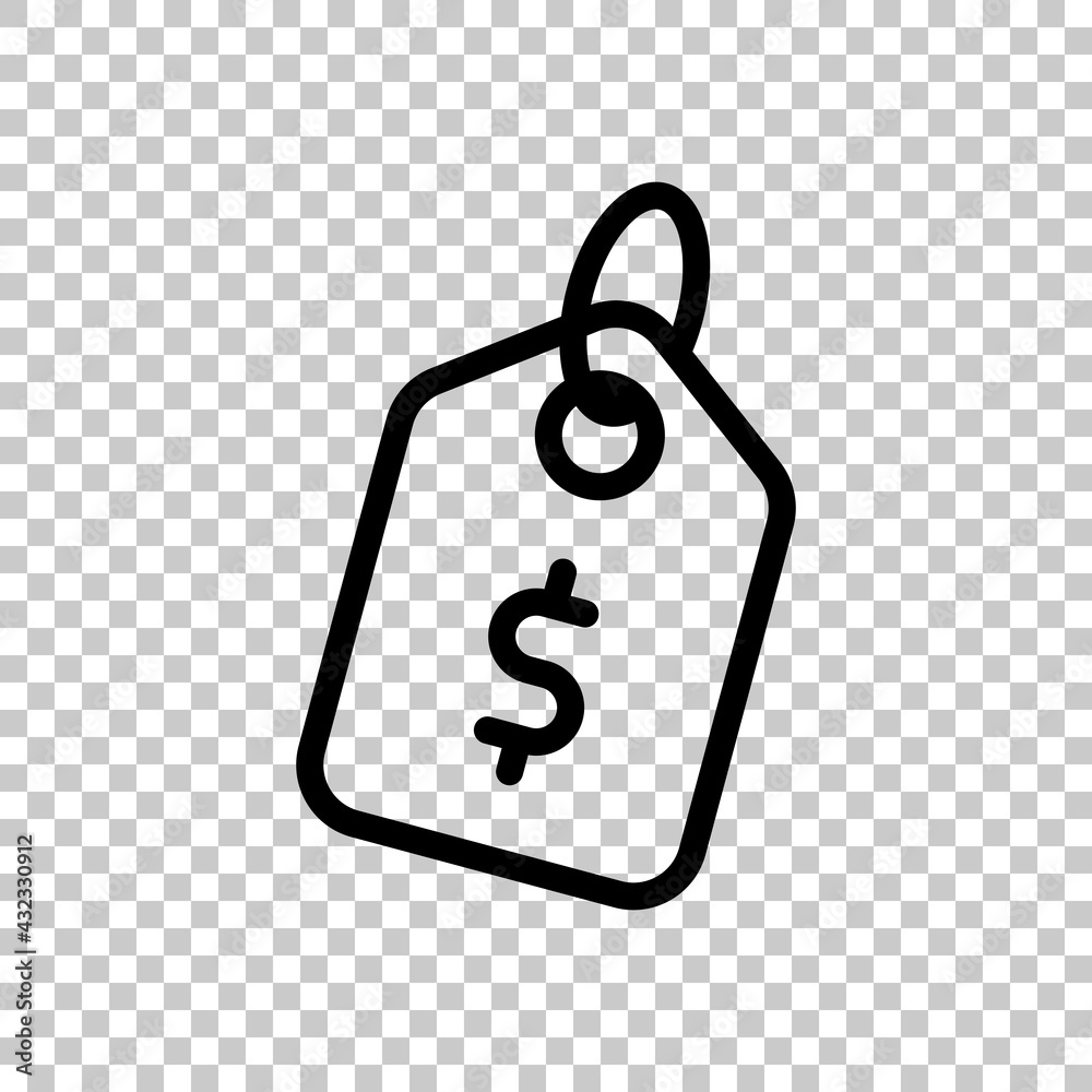 Shopping tag, discount coupon, label with percentage symbol, low price ...